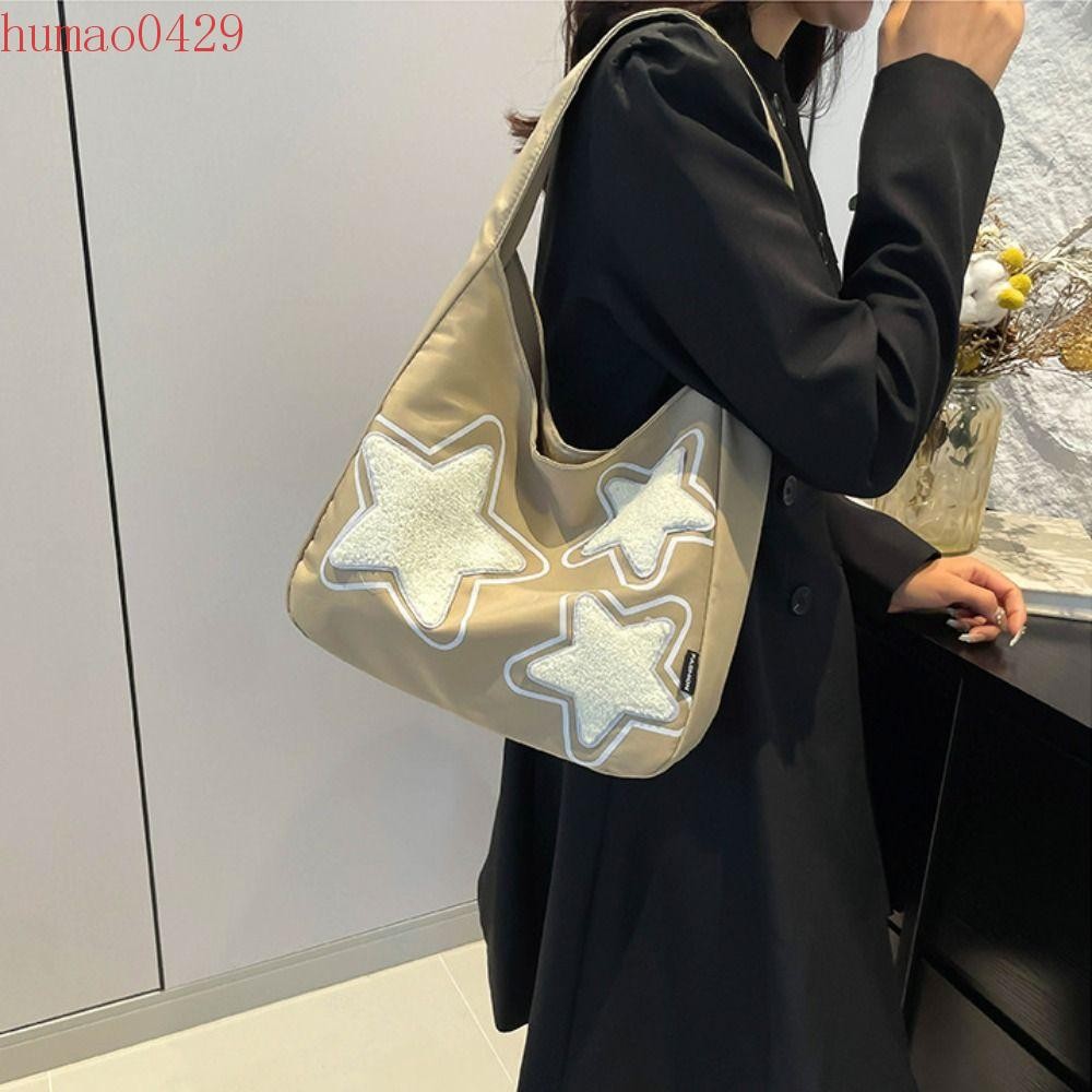 HUMAO Star Hobo Bag, Large Capacity Y2k Pentagram Shoulder Bag, Simple ...