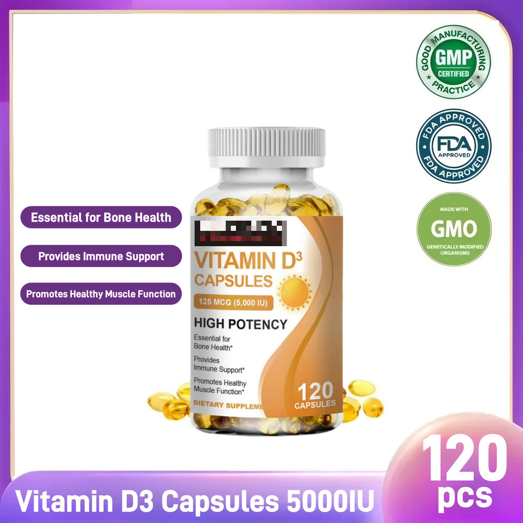 Vitamin D3 Capsule Help Strong Bones Muscle and Teeth, Immune Health ...