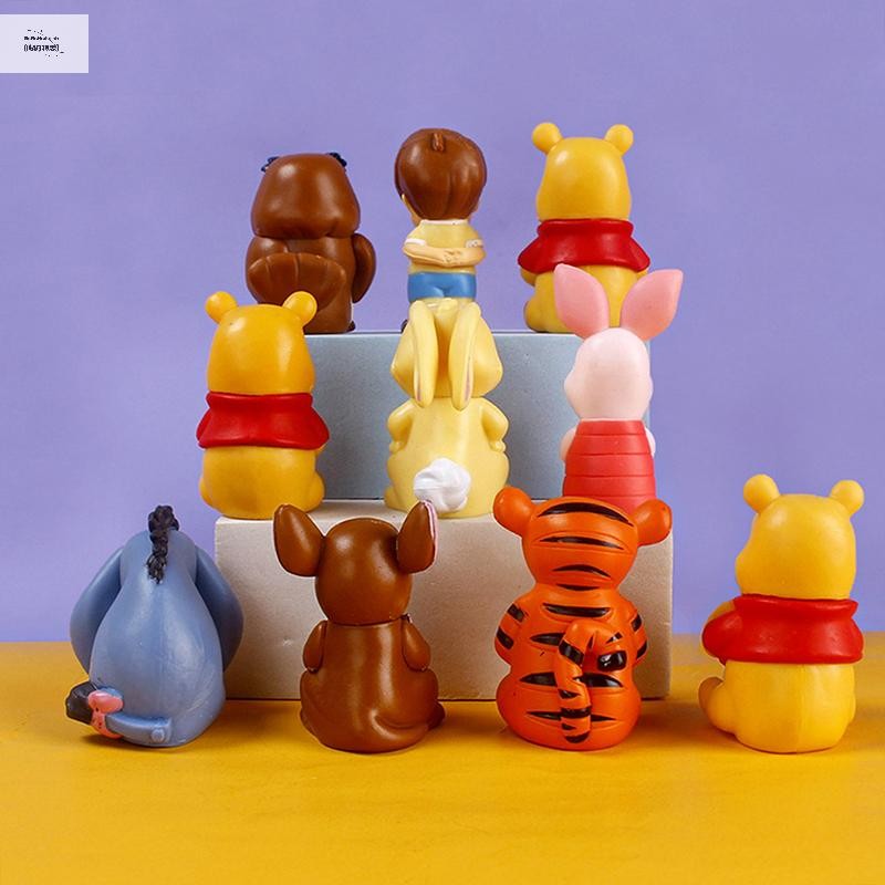 GoGo 10PCS/set Disney Anime Figure Winnie The Pooh Tigger Eeyore Owl ...
