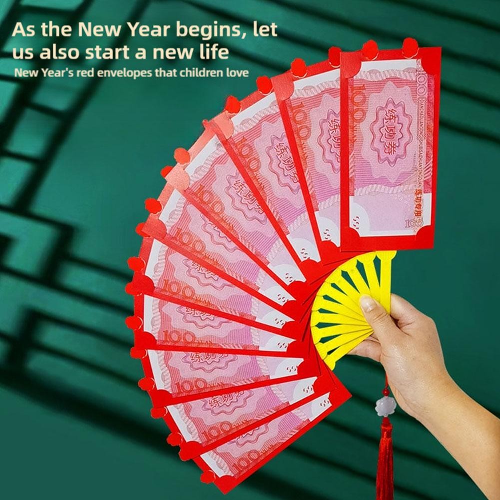Folding Fan Red Envelope Creative Graduation Gift Fan-shaped Red ...