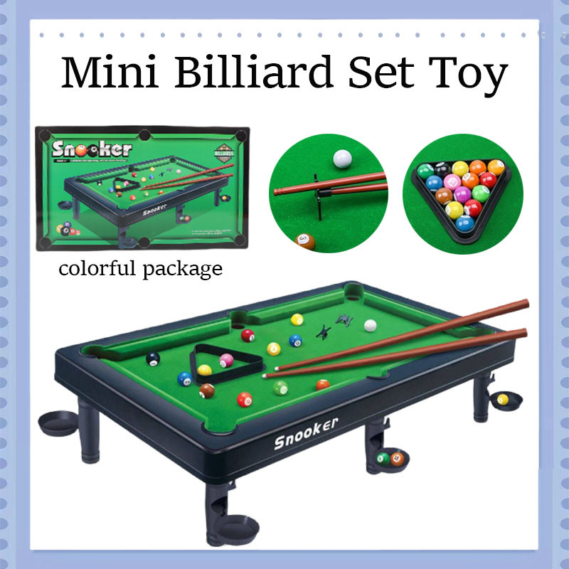 ABC Toys Billiard Pool Table Mini Pool Billiard Set for Kids Puzzle ...