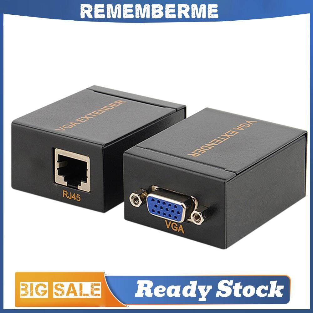 1 Pair 60m VGA Signal Network to Lan Extender Ethernet Transmitter ...