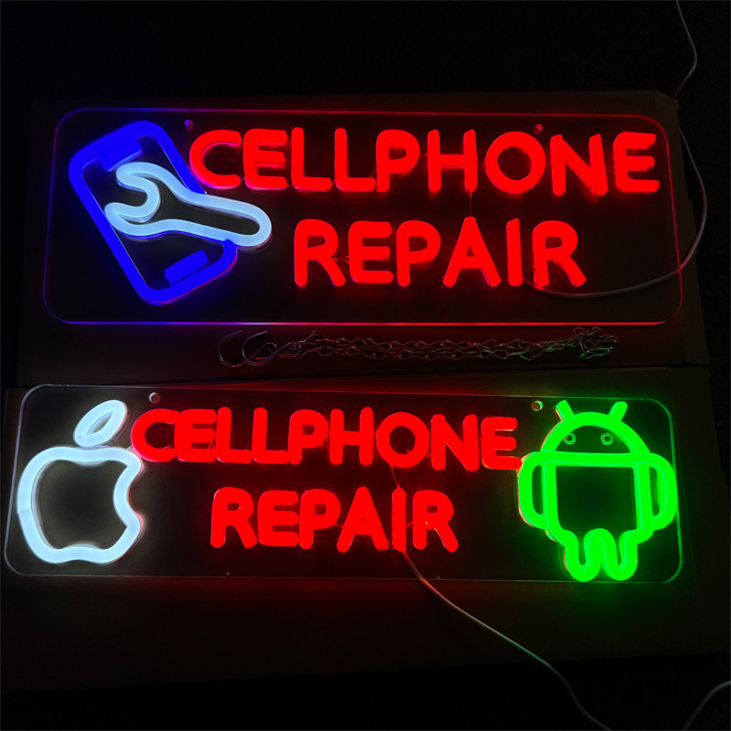UNOLUX LED CellPhone Repair Signage USB Neon Lights Display Sign for ...