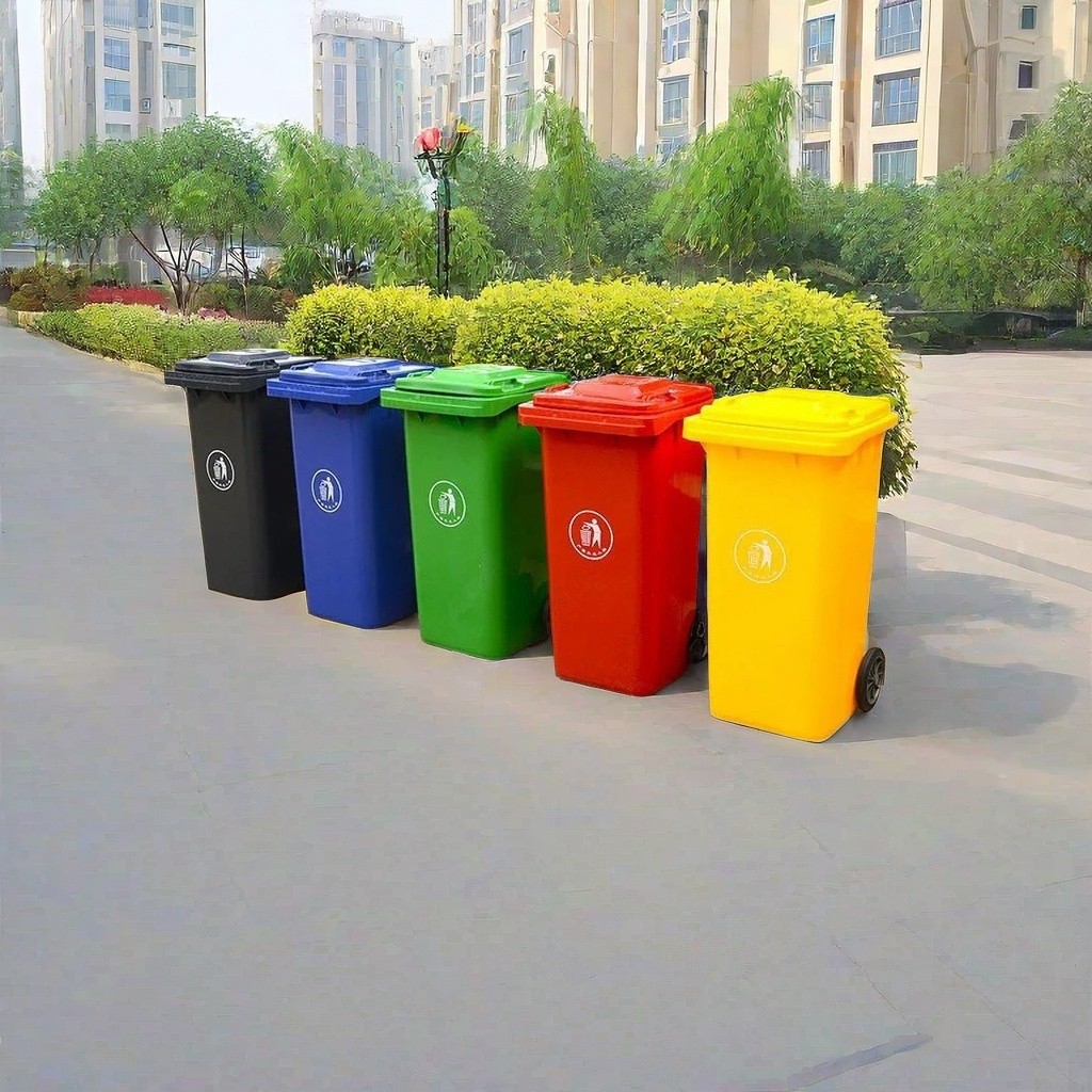80L/100L/120L/240L trash can with cover Outdoor large trash can with ...