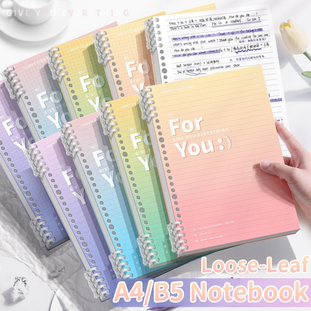 A5/B5 Binder Loose-Leaf Notebook 60Sheets Detachable Lined Book ...