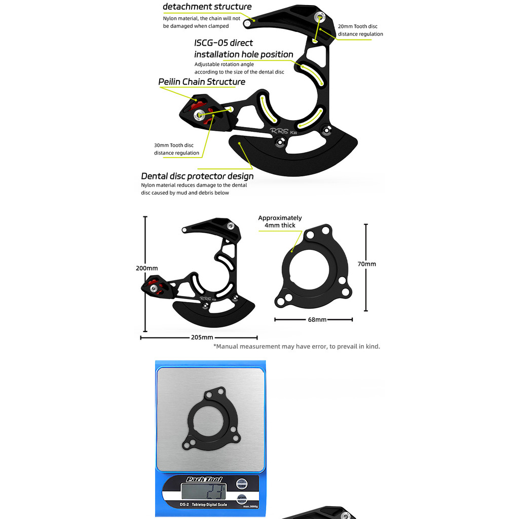 Rrskit Mountain Bike Single Disc Chain Guide DH Soft Tail Chain ...