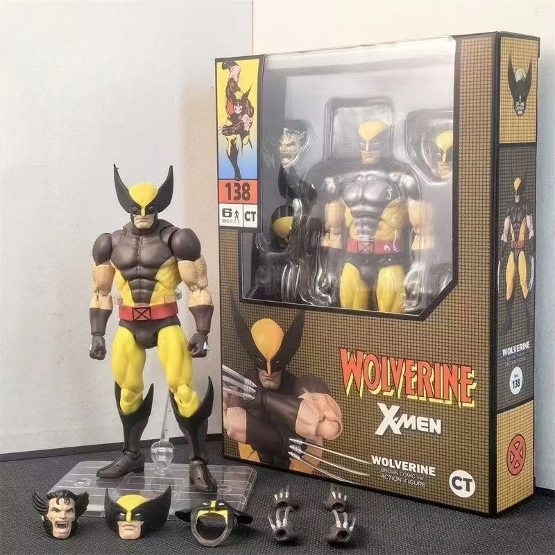 X-Men Deadpool VS Wolverine Mafex 138 Revoltech SHF Deadpool Movable ...