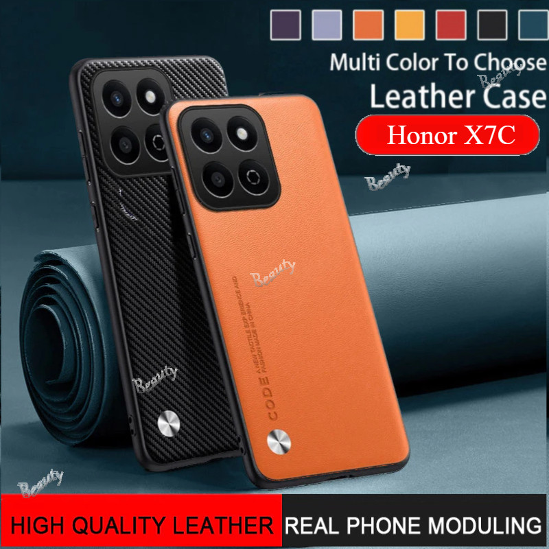 Casing For Honor X7C 4G Plain PU Leather Cover For Honor X 7C X7C X6B ...