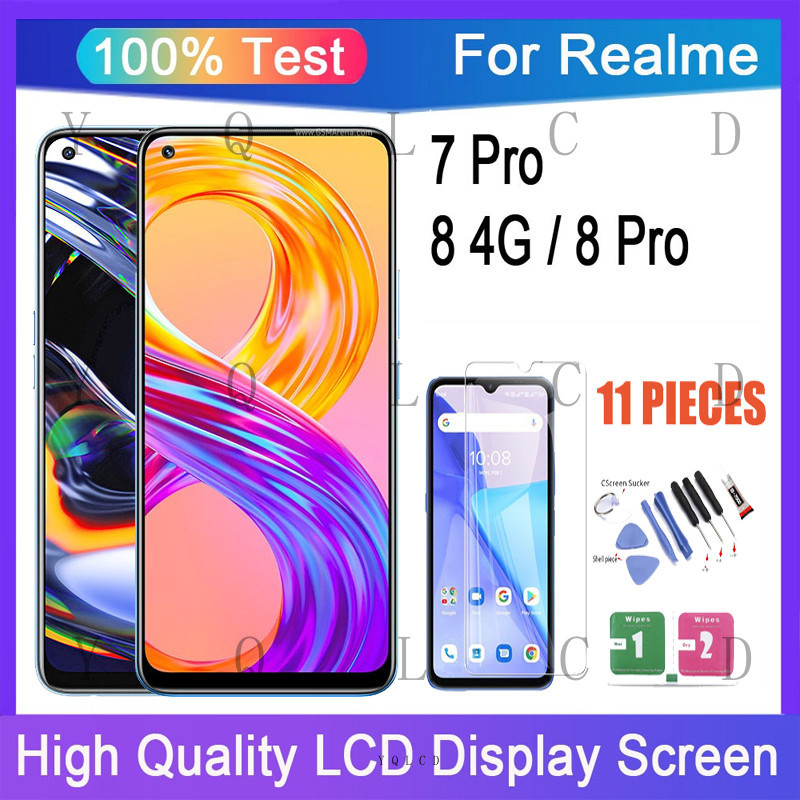 6.4" inch Original AMOLED Realme 7 Pro 8 4G 8 Pro LCD Display Touch ...