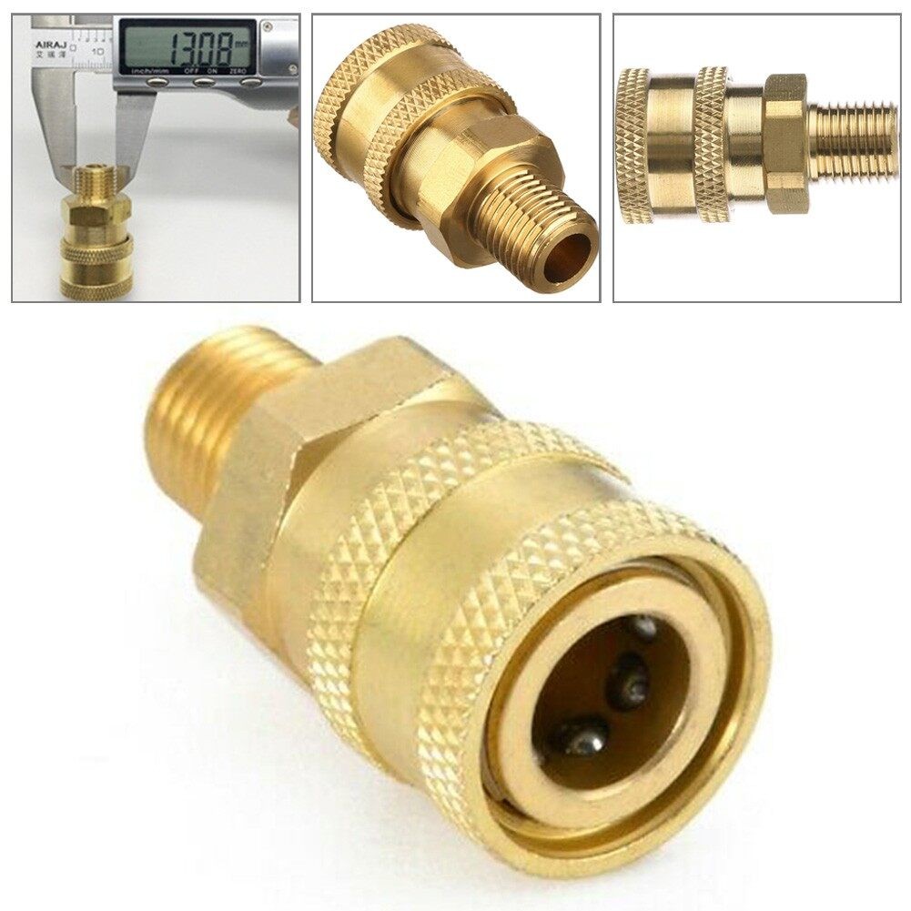 PP+Brass Pressure Washer Quick Connect M22 to 1/4 Male Coupler Adapter ...
