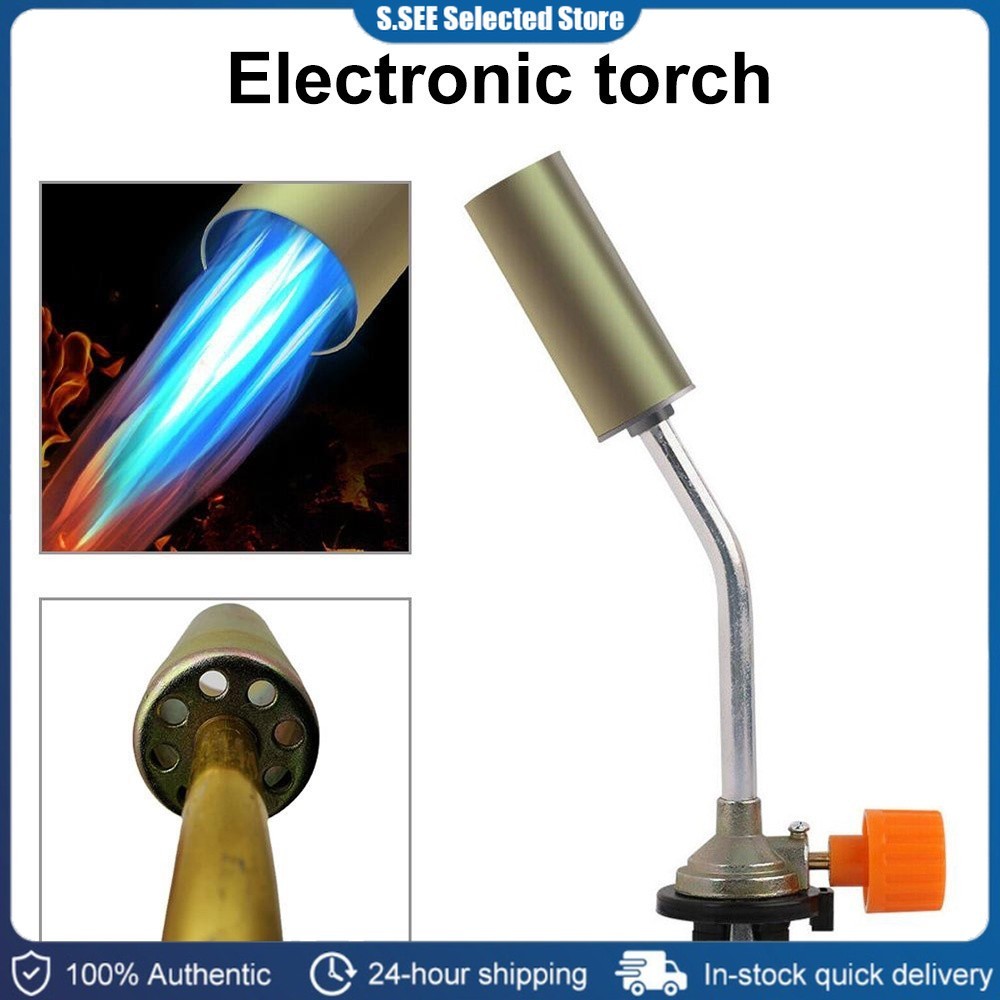 Gas Blow Flame Gun Blow Torch Flame Gas Welding Torch Head Nozzle Butane Auto Ignition Jet ...