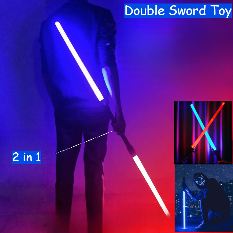 Led Double Sword Toy Lightsaber Star Wars Flash Stick Laser Double ...