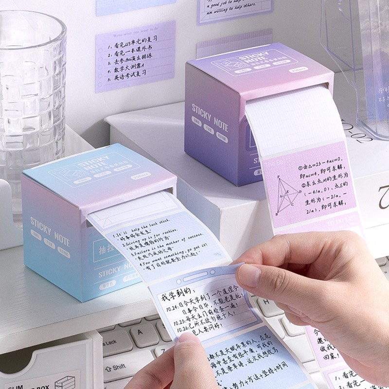 256pcs/Box Pull-out Sticky Notes Fully Adhesive Tearable Sticky Notes ...