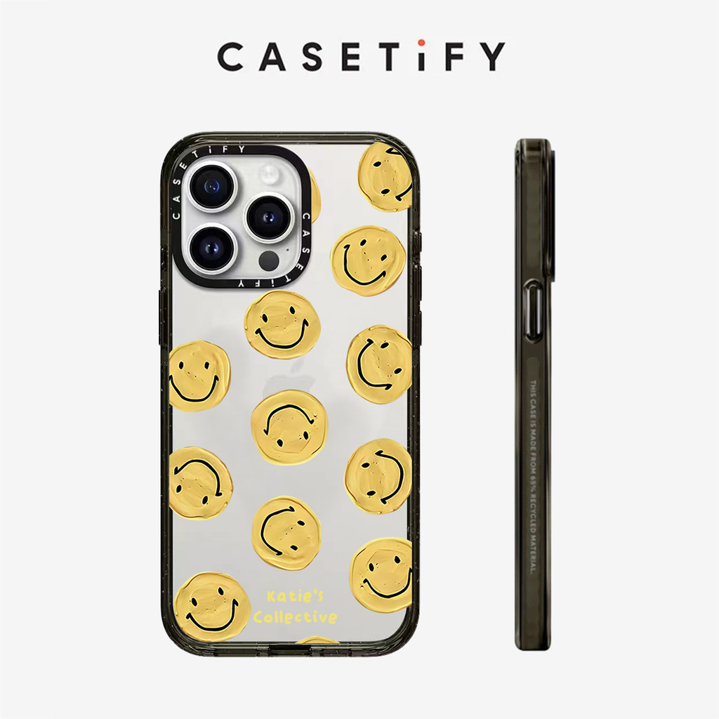 Yellow smiling face Acrylic Anti fall Phone Case For IPhone 16 ProMax ...