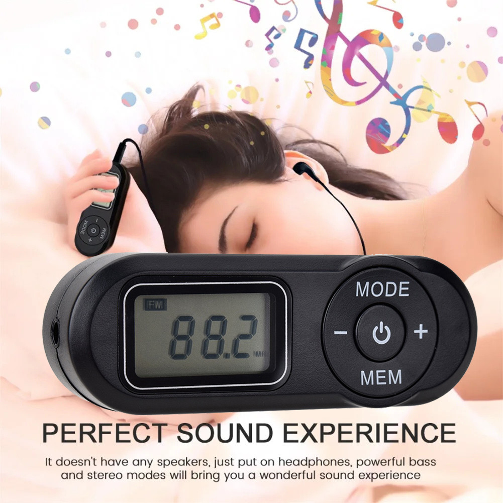 Portable Mini FM Radio DSP Digital Display FM Receiver Retro FM Player ...