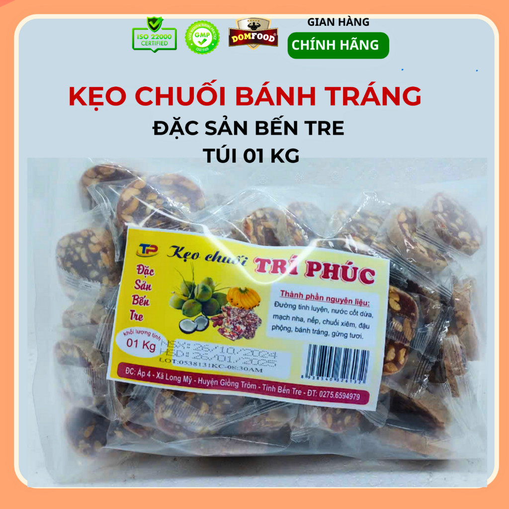 Ben Tre Domfood banana candy 1kg bag | Shopee Philippines