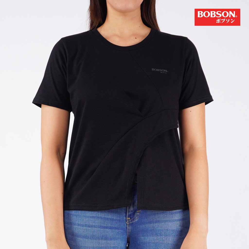 Bobson Japanese Ladies Basic Tees Boxy Fit 160272 (Black) | Shopee Philippines
