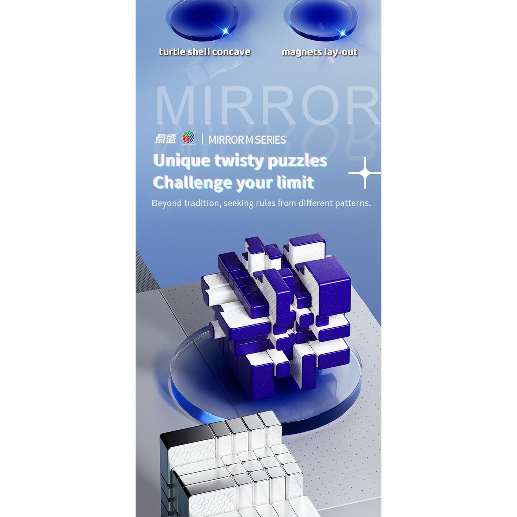 Diansheng 5x5 Mirror Cube Magnetic Magic Speed Cube Fidget Toys ...