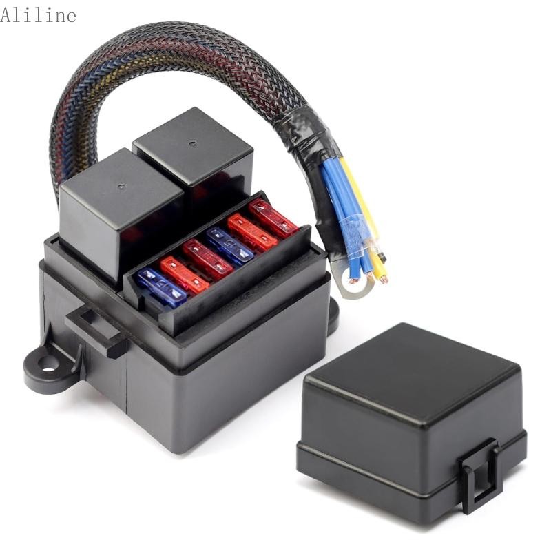 Alilin Load Capacity Weatherproof 12V 80A Relays Fuses Box with Pre ...