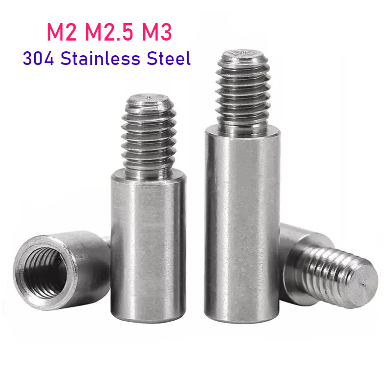 M2 M2.5 M3 304 Stainless Steel Round Standoff Male to Female Pillar ...