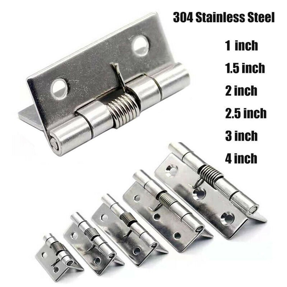 (LUSH) 2 X Self Closing Stainless Steel Spring Door Hinge Hardware 1/1 ...