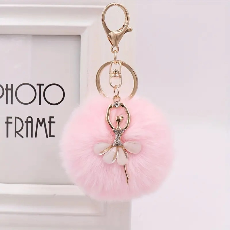 Ballet Girl Keychain with Elegant Rhinestone Design, 1Pc | Shopee ...