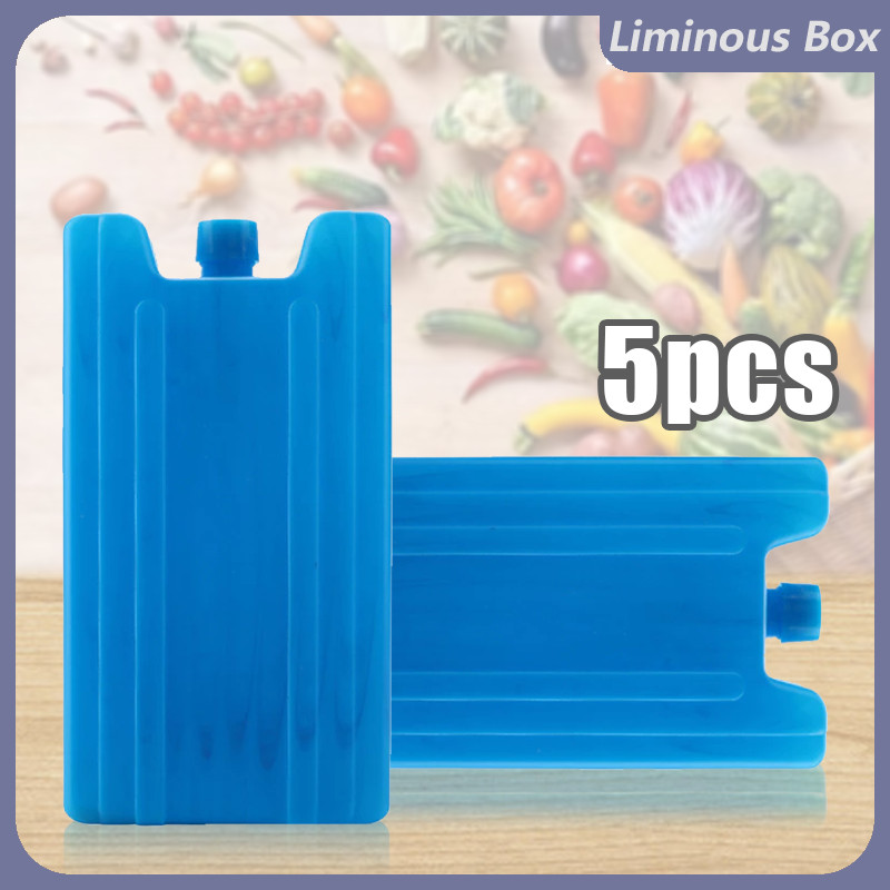 5Pcs Reusable Ice Packs for Cooler Box Ice Gel Pack Outdoor Ice Box ...