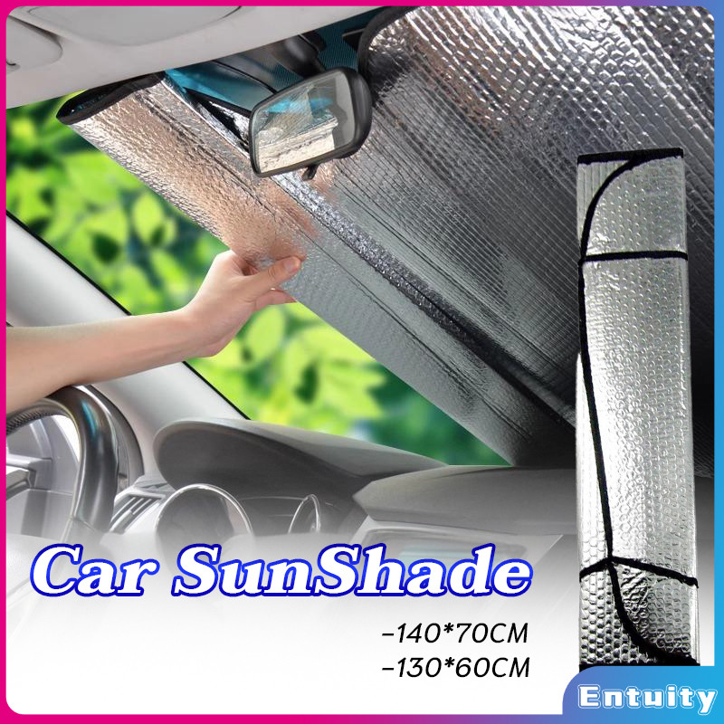 ET Foldable Car Windshield Visor Cover Block Front Rear Window Sun ...