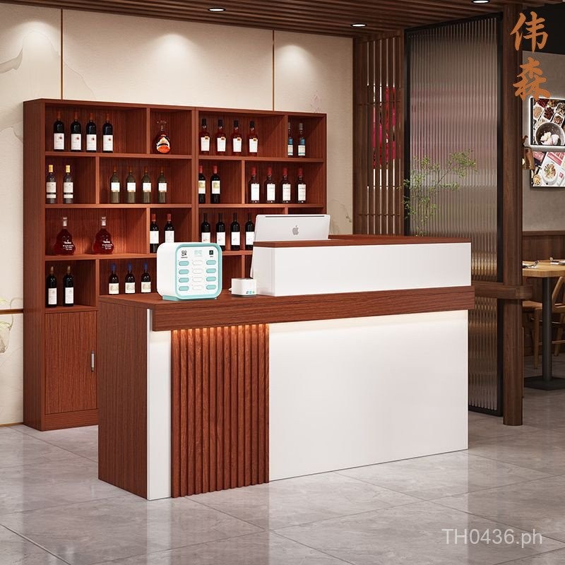 Front Desk Store Cashier Counter Modern Bar Cabinet Restaurant Wine ...