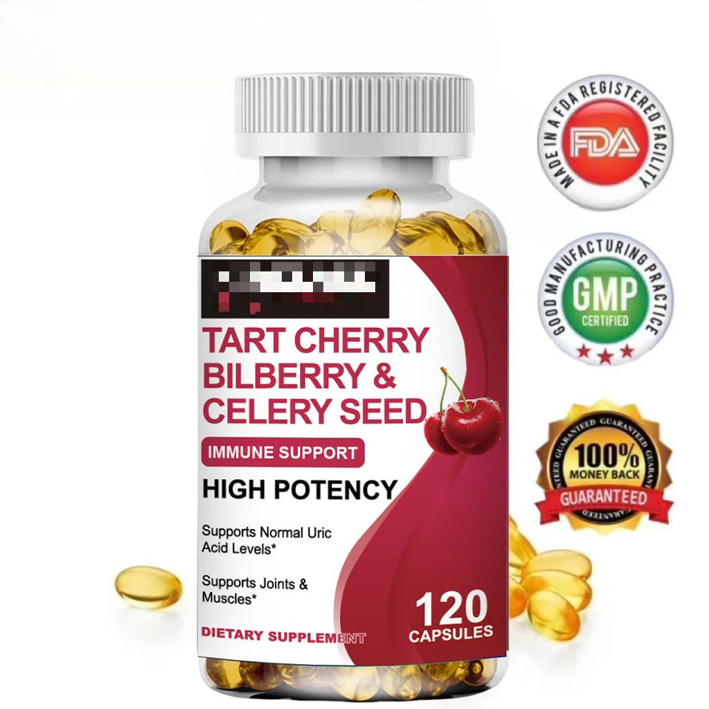 Tart Cherry Extract with Celery Seed Capsules for Uric Acid Cleansing ...