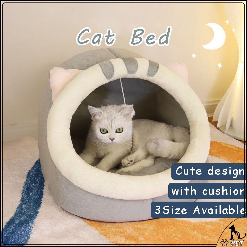 Cat Bed Dog Bed Removable Washable Cat Dog House Indoor Warm ...