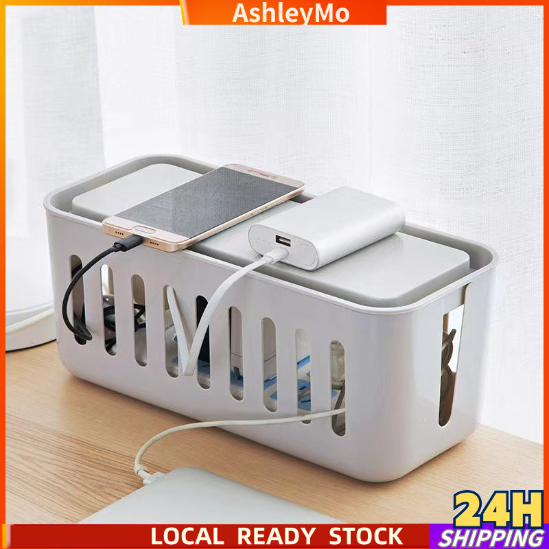 AshleyShop Creative Plastic Cable Organizer Box Wire Power Socket Cable ...