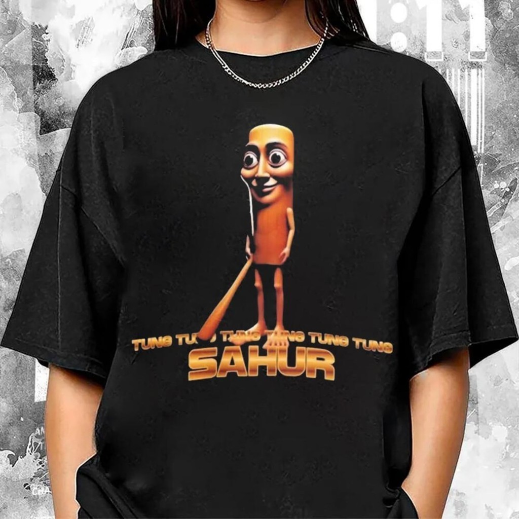 HOT Tung Sahur Funny Baseball Bat Meme Classic Unsiex T-Shirt Dank ...