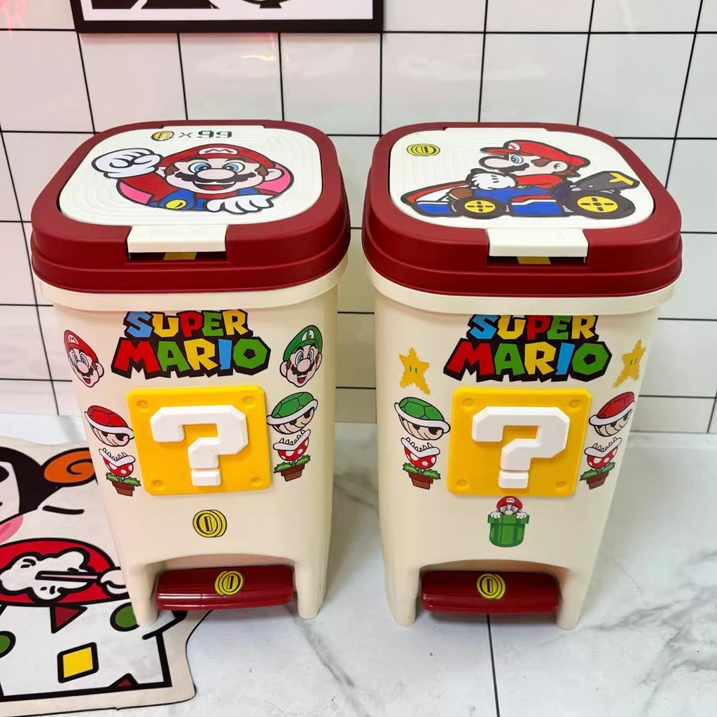 New Mario trash can high value cute children's room home living room ...