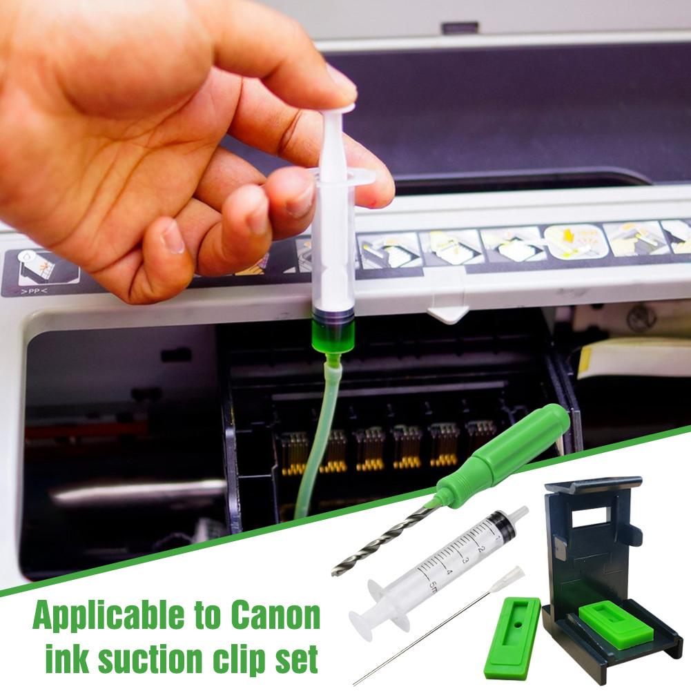 Suction Tools Kit with Drill Bit and Syringe for Canon Printer ...
