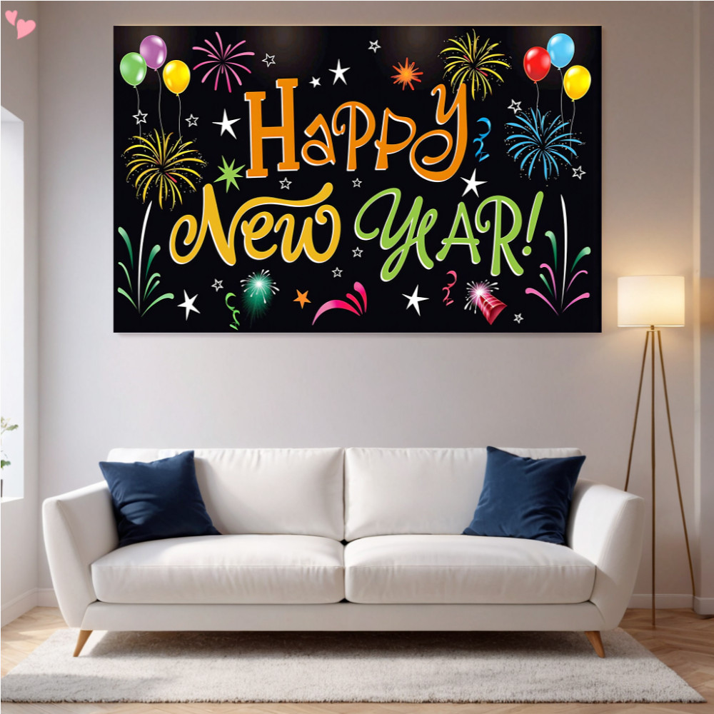 Happy New Year Background 2025 New Year's Day Backdrop Banner New Year ...