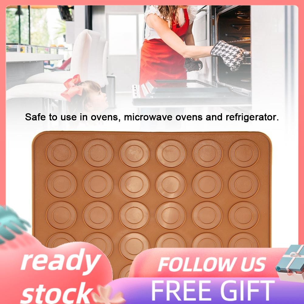 Hanhan1 Macarons Mat Macaron Sheet 1pc 30 Holes Round Shape Silicone ...