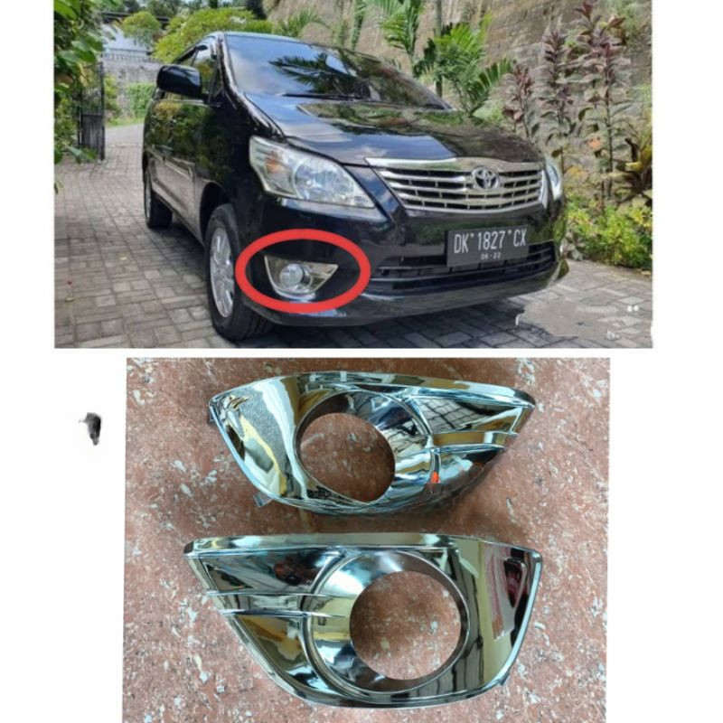 Ring Foglamp Garnis Cover Foglamp Front bumper Lamp toyota innova inova ...