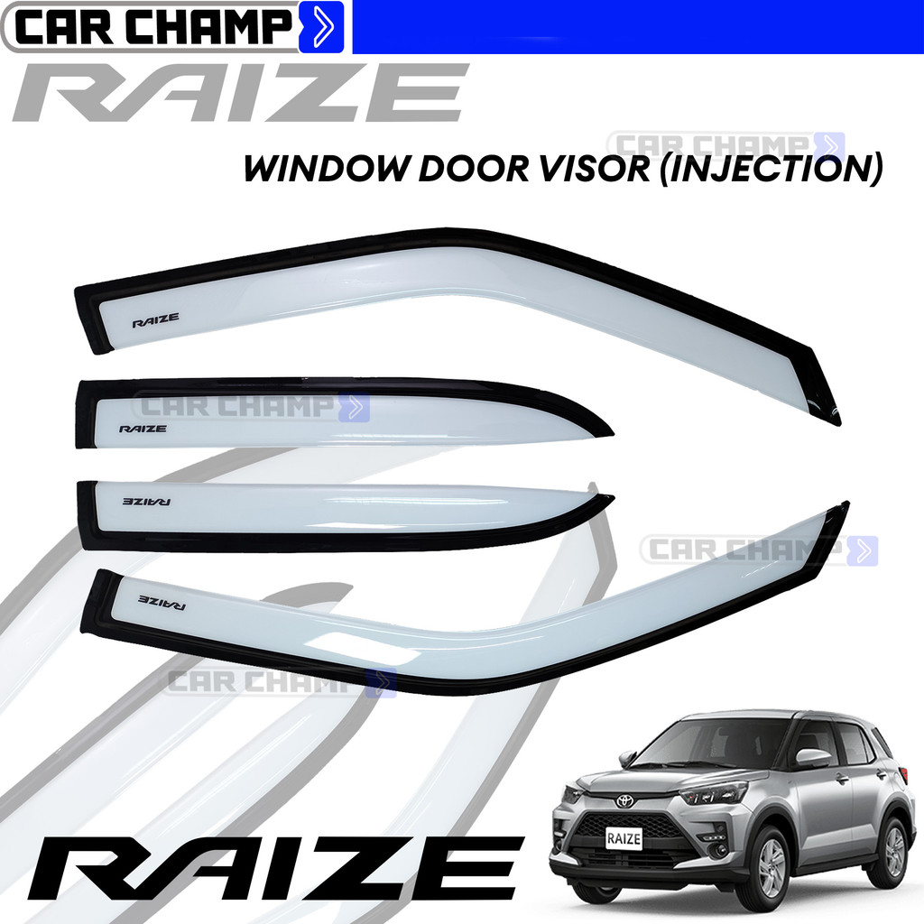 Toyota Raize 2022 to 2025 INJECTION Window Door Rain Visor BLACK WHITE ...