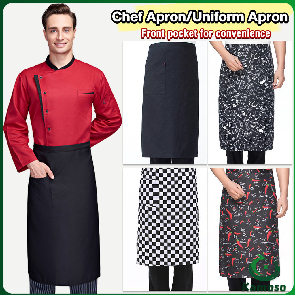 K.O. Chef Apron Half Apron Waiters Uniform For Working In Hotel Cafe ...