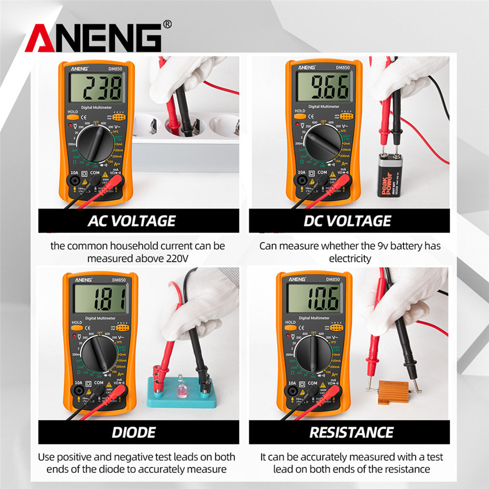 ANENG DM850 2000 Counts Digital Multimeter Eletric Professional ...
