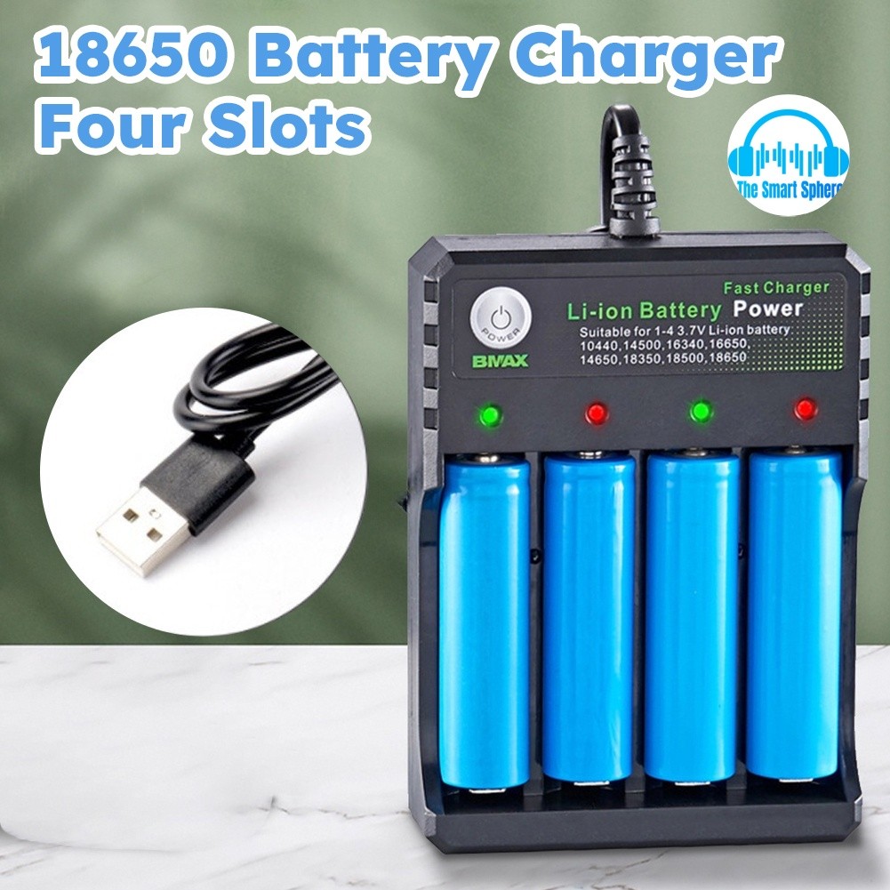 USB 18650 Charger Li-Ion Battery Charging Portable Universal Charger ...