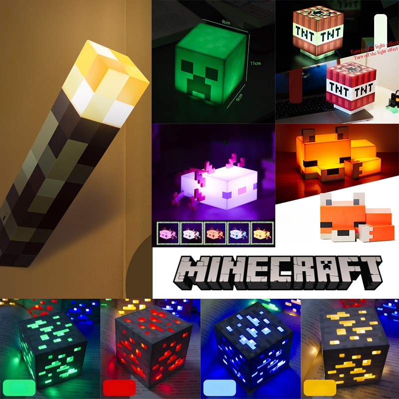 Lamp MC Torch LED Minecraft Color Changing Lamp A Minecraft Movie ...
