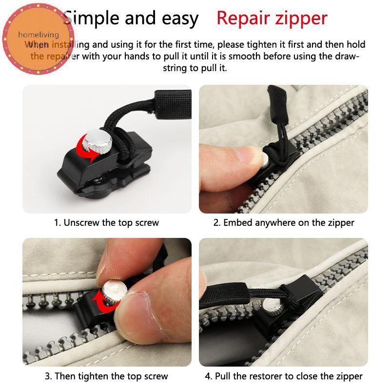 homeliving01 3PCS Universal Instant Zipper Repair Replacement Kit ...
