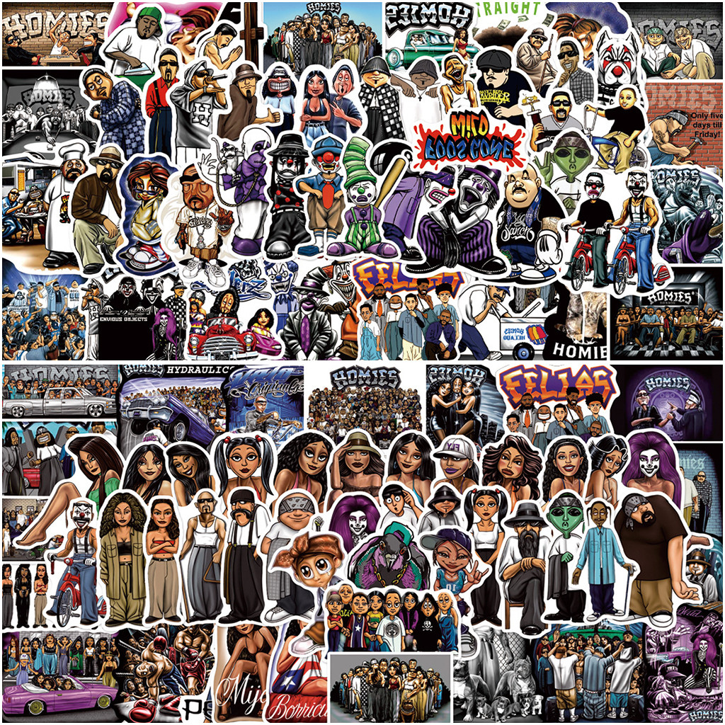 Y&P| Homies Stickers Set Cartoon Graffiti Waterproof Decals Pack, 50 ...