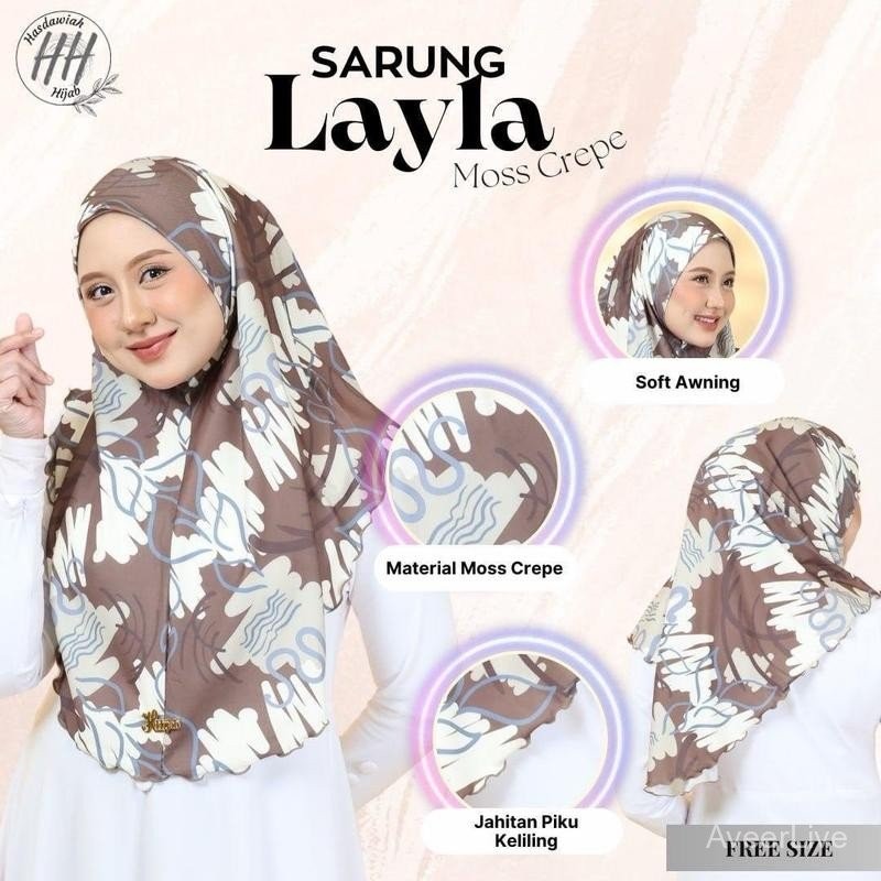 Layla instant hijab printed designs Malaysia made | Shopee Philippines