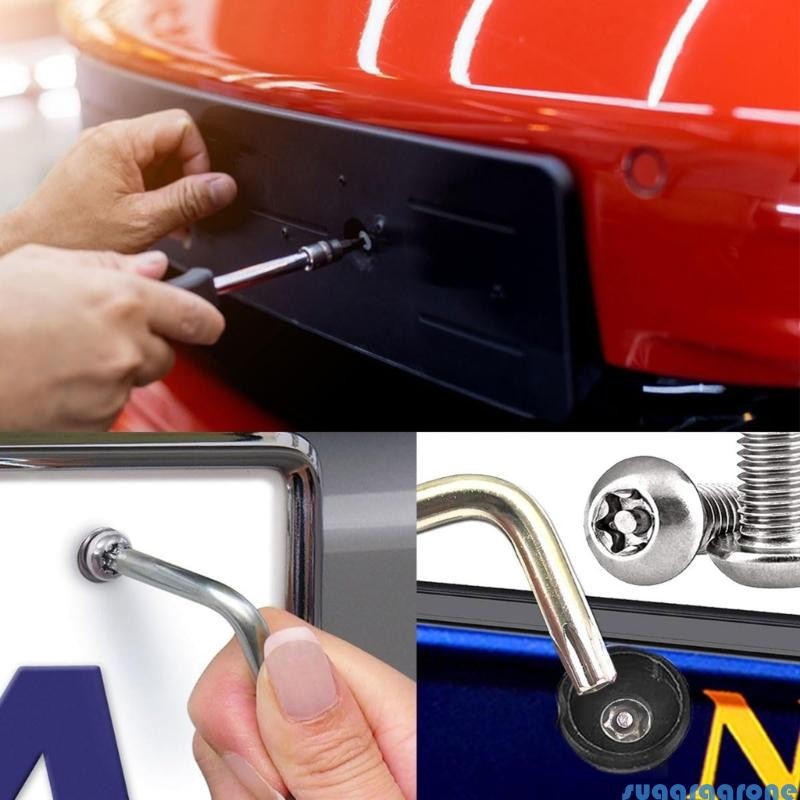 Sugar Car Plate Mount Hardware Fastener Nut Number Plate Frame Holder ...