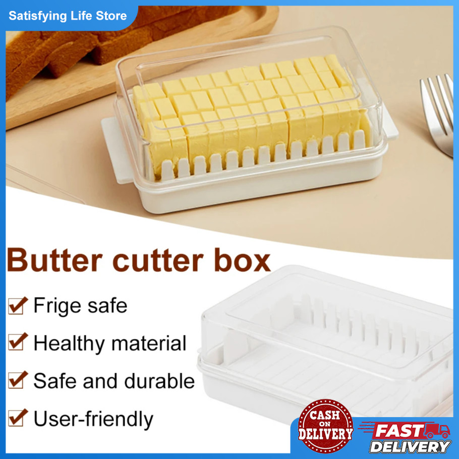 Cheese Countertop Dish Storage Butter Tray Slicer Transparent Keeper ...