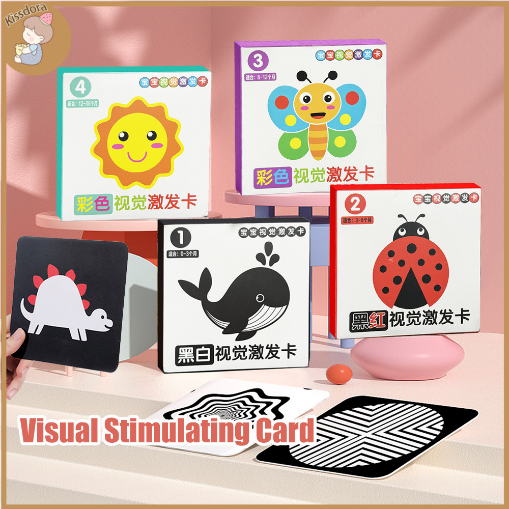 Kissdora Educational Toys Color Card Black Nnd White Visual Stimulation Flash Cards | Shopee ...