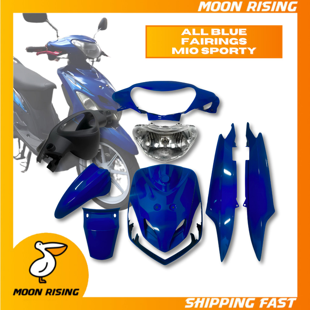 ALL BLUE MOTORCYCLE FAIRINGS FOR YAMAHA MIO SPORTY/AMORE [MOONRISING ...